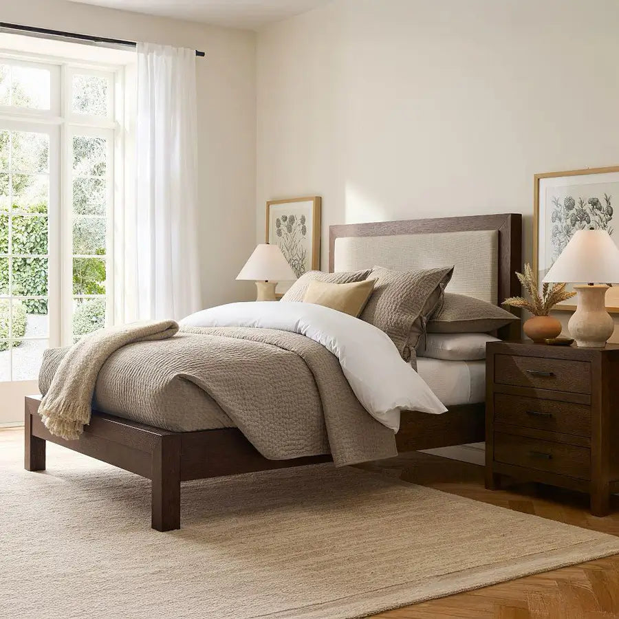 PERCALE HEMED – BLACK & PURPLE